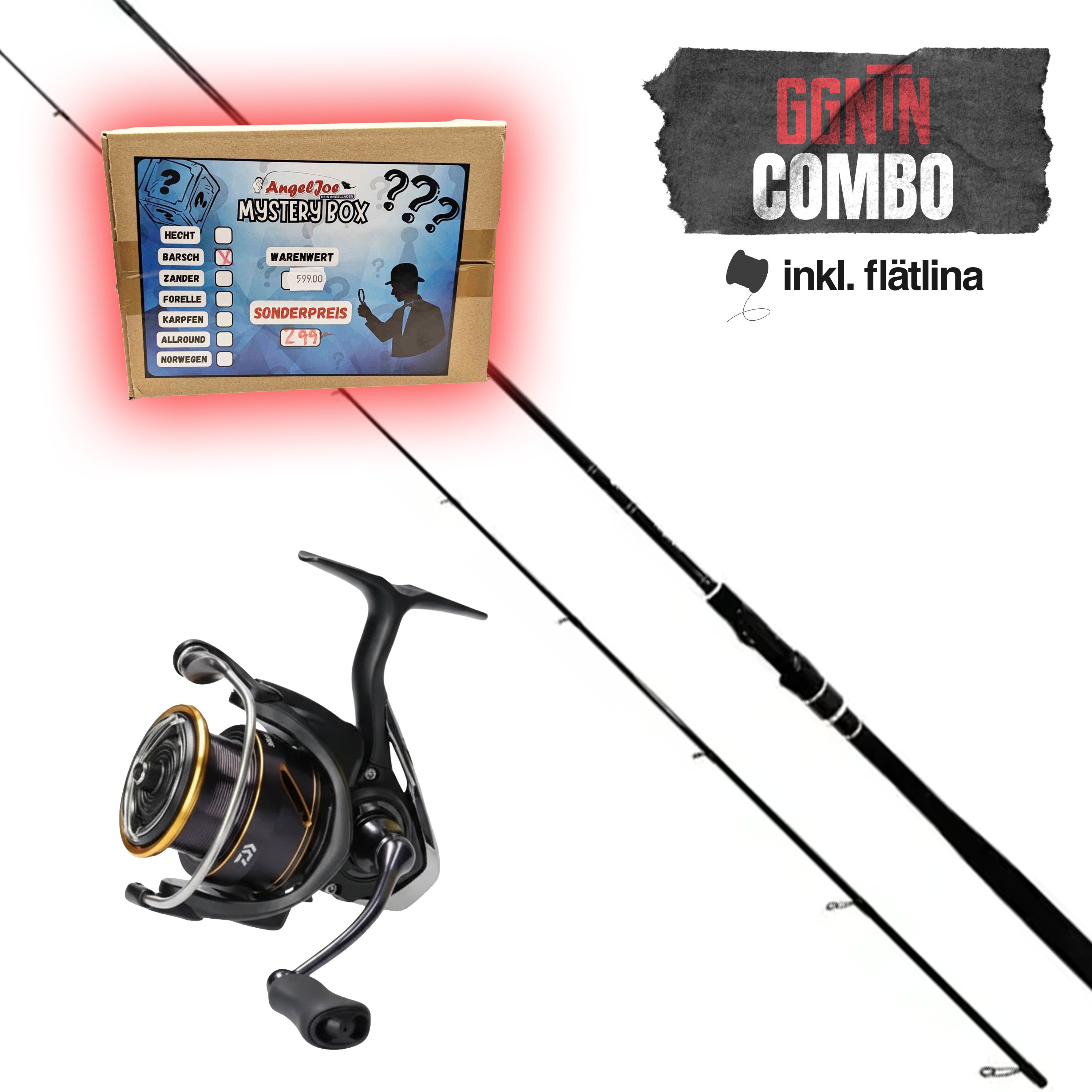 Abborre starter kit: Westin AJ Custom Perch 7.4ft 3-18g (2-del) + Daiw ...