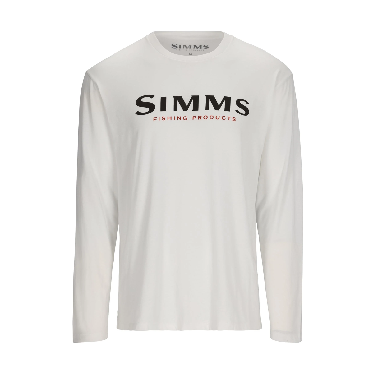 Simms Logo LS Shirt, Vit (XL) – Sportfiskegiganten